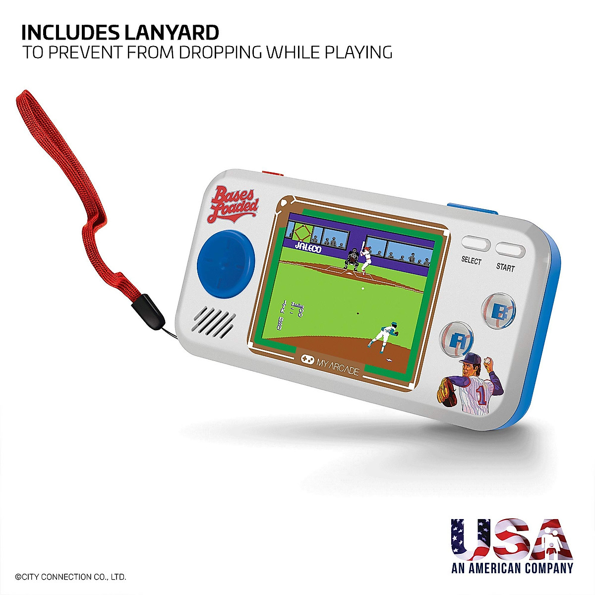 My Arcade Bases Loaded Pocket Player - Collectible Handheld Game Console with 7 Games (DGUNL-3278)