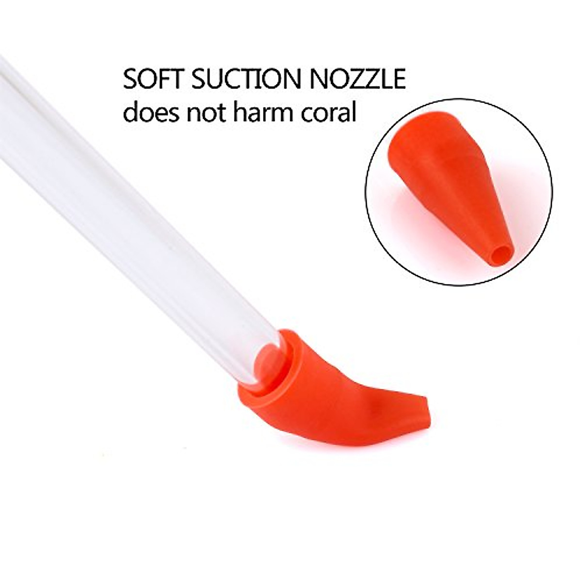 Aquarium Choice Coral Feeder Long Syringe Tube Liquid Fertilizer Feeder SPS HPS Marine Reef Coral Feeder Tool Fish Excreta Cleaner (1 Units 40CM/15.74 Inch)