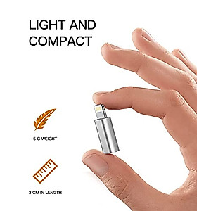 Micro USB to Lightning Adapter（3 Pack）Fast Charging Data Transmission Converter Micro USB Female Cable to Lightning Male Connector Compatible for Apple Iphone 13 12 11 Pro Max Mini Xr Xs X 8 7 6 Ipad