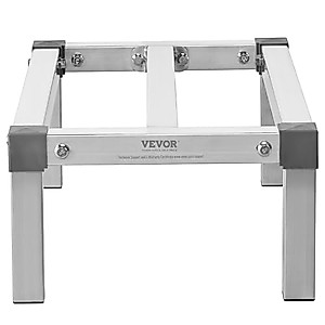 VEVOR Aluminum Dunnage Rack, 24” x 14” Commercial Food Floor Rack, 8” Off the Floor, 1000 lbs Capacity Adjustable Aluminum Storage Rack, for Storage in Restaurants, Kitchens, Garages and Vehicles