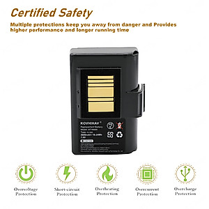 Replacement Battery for Zebra Qln220 Qln320 Zr638 Zq520 ZQ500 ZQ510 Printers,fits P1031365-025 P1031365-069 2600mAh
