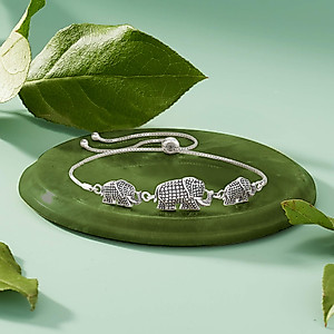 Ross-Simons Sterling Silver Bali-Style Elephant Trio Bolo Bracelet