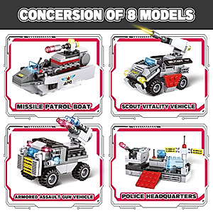 City War Aircraft Carrier Building Blocks Set, 8 in1 Military Battleship Model Brick Toy Kit with Helicopter, Aircraft, Boat, Creative Warship STEM Toys Gift for Kids Boys Girls 6+ (785 Pieces)