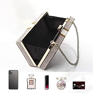 N++A Ladies Chocolate Dollar Evening Bags Shiny Rhinestone Clutch Women Money Purses and Handbags Rhinestone Handbags Wedding Dinner Bag (dollar pink)