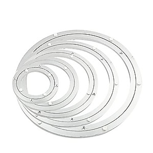 Generic Aluminum Alloy Round Rotating Turntable Bearing Table Silver White, Silver White, 16 inch