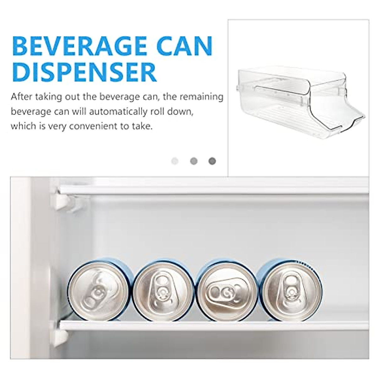 SOLUSTRE Wine Fridge Beverage Refrigerators Refrigerator Can Organizer Can Organizer for Fridge Food Pantry Storage Rack Soda Can Organizer Double Layers Soda Bottle Dispenser Drink Dispenser