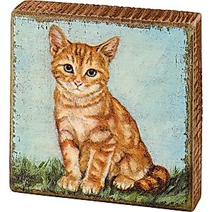 Primitives by Kathy Orange Tabby Cat Home Décor Sign