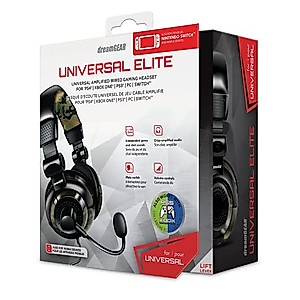 dreamGEAR Universal Elite Amplified, Wired Stereo Gaming Headset for PS4, Xbox One, PS3, Xbox 360, Wii, WiiU, and Even PC,DGUN-2574