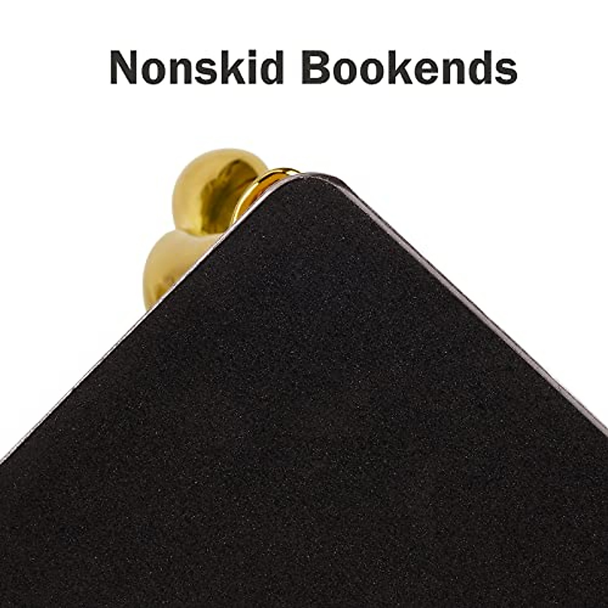 Gold Bookends Decorative,Cute Man Book End,Metal Book Ends for Book Shelves,Nonskid Bookends,Heavy Duty Zinc Alloy Bookend to Hold Heavy Books,Book Support, Book Stopper, Home Office Decor for Men