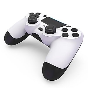 MOVONE Wireless Controller Dual Vibration Game Joystick Controller for Ps4 Controller/Slim/Pro,Compatible with PS4 Console（White ）