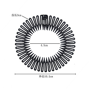 YALLNASL Girls Flexible Plastic Circle Zig Zag Hair Bands for Women's Hair No Slip Spiral Headband Stretch Hair Combs Headband 6 Pieces 3 Colors