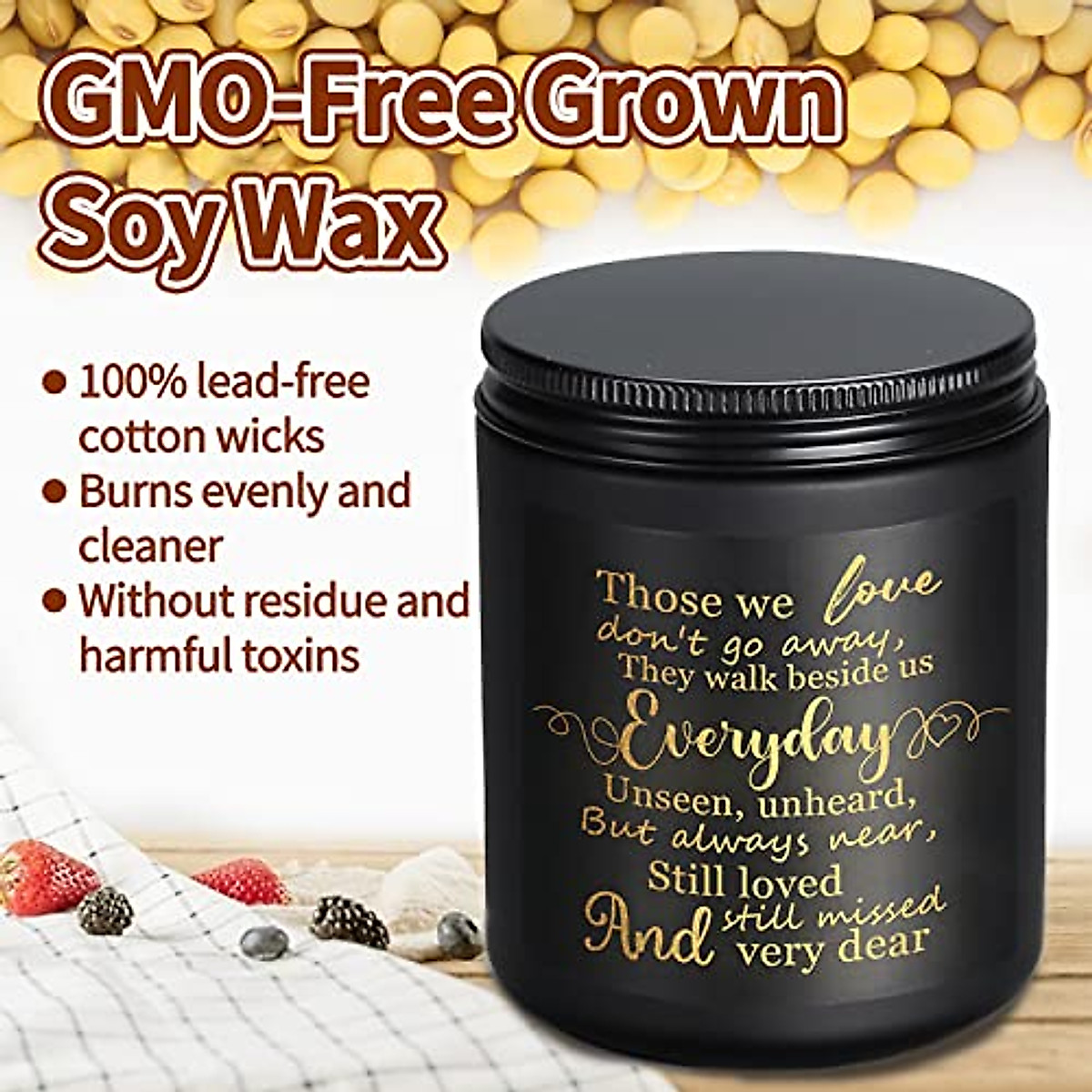 Sympathy Gift in Memory of Loved One Lavender Scented Candle Thoughtful Condolences Grief Gifts for Bereavement Funeral Remembrance Sorry for Your Loss Mother Father