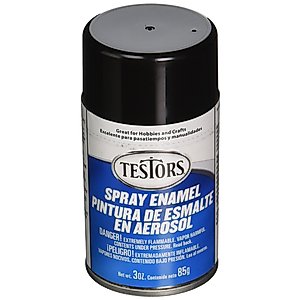 Testors - 238206 TENAMEL-1247 Aerosol Enamel Paint, 3-Ounce, Gloss Black