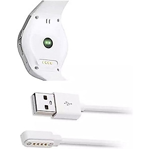 XYPJ GT88 Smart Watch Charging Cable 4 Pin Magnetic Suction USB Charging Cord Compatible for Smart Watch Models: GT88, GT68, KW08, KW18, KW88, KW98, KW99, KW28, FS08, GV68 & KW06 Charger Cable
