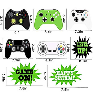 Video Game Decorations-48Pcs Video Game Party Decorations Game on Hanging Swirls Video Game Party Supplies