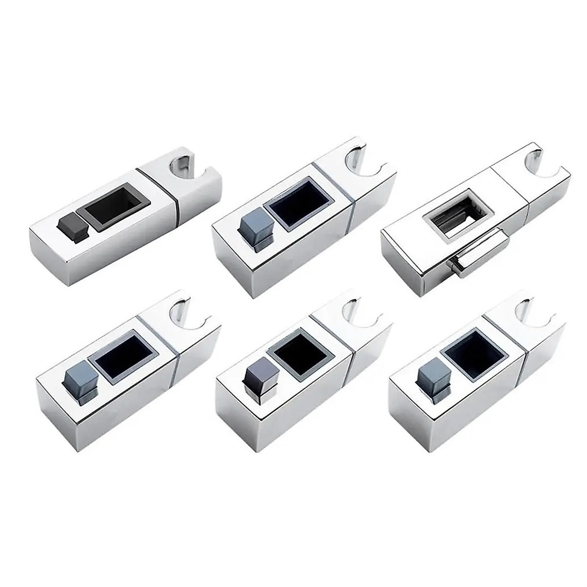 Square Pipe Shower Head Holder Bathroom Slide Bar Shelf Riser Rail Bracket Sprayer Fixed Base Bathroom Hardware Accessories ( Color : -D )