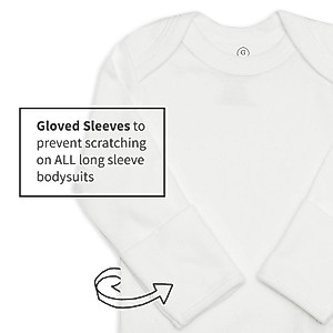 Baby Classic Bodysuit Set, 100% Cotton Boy Girl Unisex Onesie (Pink Combo - Long Sleeve 4pk, Preemie)