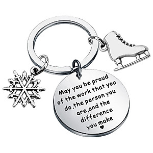 SEIRAA Skating Coach Gift Roller Skating Ice Skate Jewelry May You be Proud of The Work You Do for Skating Lover (Skating Keychain)