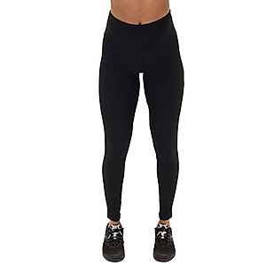Spalding Women's Activewear High Waisted Polyester Ankle Legging, Black, 3X