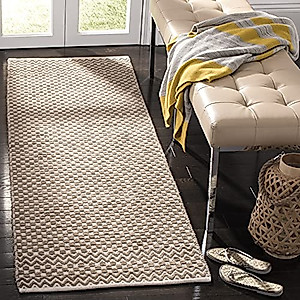 SAFAVIEH Boston Collection 5' x 8' Taupe BOS686E Handmade Flatweave Cotton Area Rug
