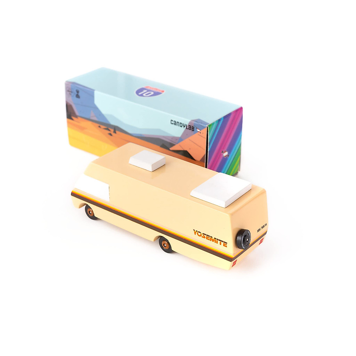 CANDYCAR® Wooden Diecast Collection - Yosemite RV, Premium Handcrafted Beech Wood Toy Car