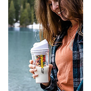 CRUNCHCUP Bundle & Save 15% on Two Portable Cereal Tumblers - No Spoon, No Bowl, It's Cereal on the Go [Green & White]