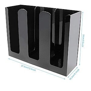 Tirifer Disposable Paper Cup Dispenser, Acrylic Coffee Cup and Lid Storage Organizer Holder, Coffee Milk Tea Shop Restaurant Accessories Christmas Party Supplies, 3 Compartments