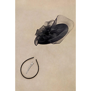 BABEYOND Derby Hats for Women - Fascinators Tea Party Hats Headband Fascinator Wedding Cocktail Organza Flower