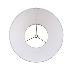 Aspen Creative 33055, Hardback Empire Transitional Spider Lamp Shade, Mushroom Pleated Off-White, 7" Top x 13" Bottom x 10" Slant
