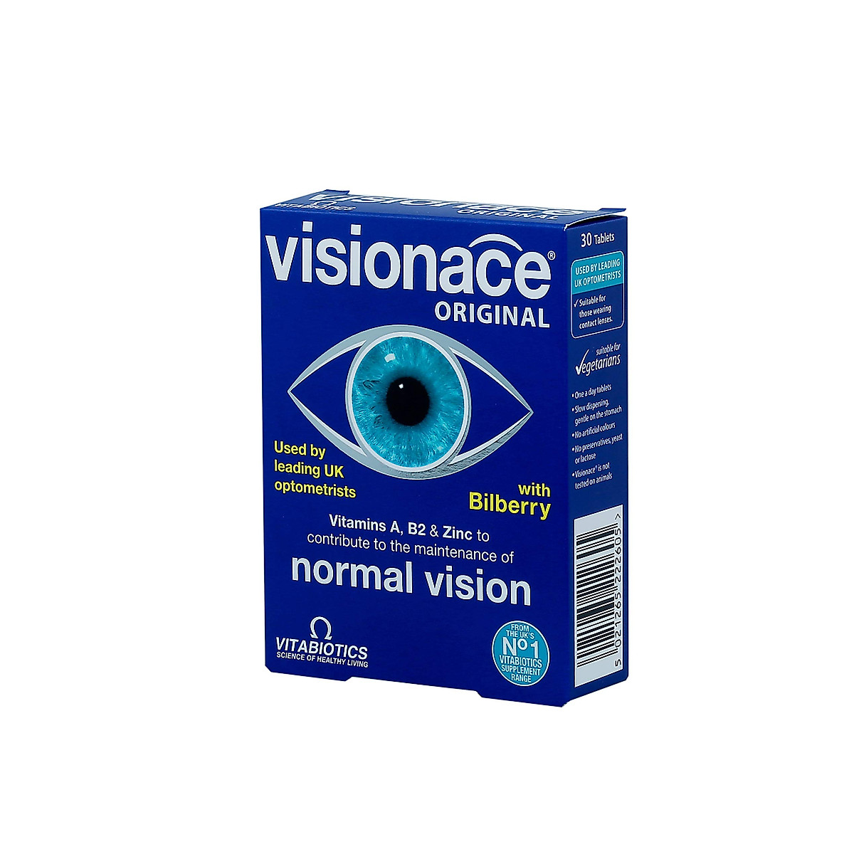 Vitabiotics Visionace Original - Nutritional Multivitamin for Normal Vision | Vitamins A, B2 and Zinc - 30 Tablets