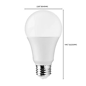 Satco S11411 9.5-Watt A19 LED Light Bulbs, 60-Watt Replacement, 5000K Natural Light, 760 Lumens, 10 Pack