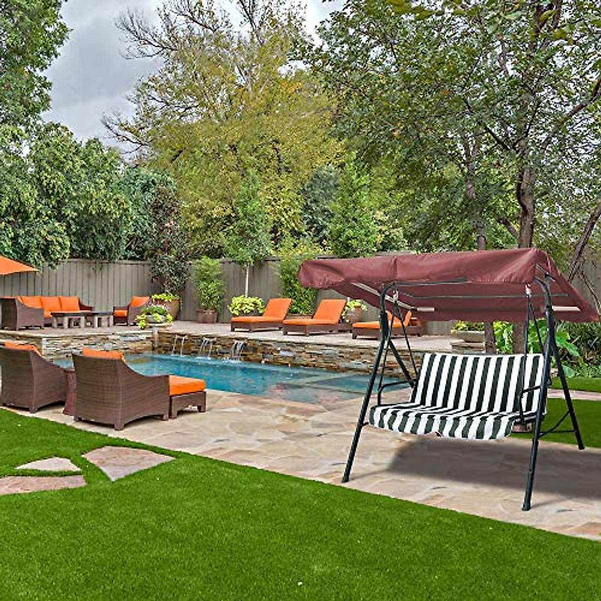 Yescom 73"x52" Swing Canopy Cover Replacement UV 30+ Water Resistance Outdoor Garden