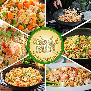 2 Pounds (LBS) Premium Thai Hom Mali Jasmine Rice | Endorsed By Pro Chefs | Four Elephants Brand | DIY Friendly Cooking Instructions Packaging