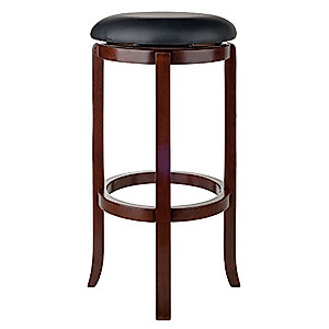 Winsome Walcott Swivel Bar Stool, 30", Walnut