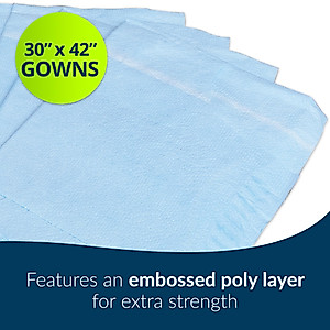 TIDI 803 Premium Exam Gown, Tissue/Poly/Tissue (Pack of 50)