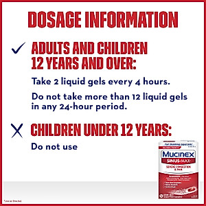 Mucinex Sinus-Max Max Strength Severe Congestion & Pain Liquid Gels, 16ct