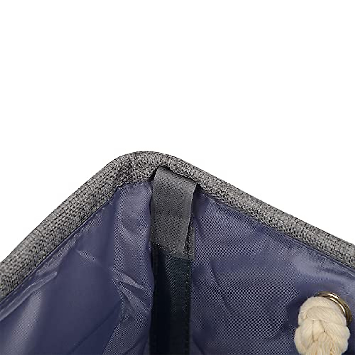 Amazon Basics Foldable Fabric Rectangular Laundry Hamper with Detachable Brackets, Large, Black