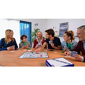 SEQUENCE- Original SEQUENCE Game with Folding Board, Cards and Chips by Jax ( Packaging may Vary ) White, 10.3" x 8.1" x 2.31"