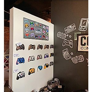 3DLASERSLAB Damage-Free Controller Wall Mount Display for Xbox One, Microsoft, Easy Install, 3M Command Strip Included (Silver, 4)