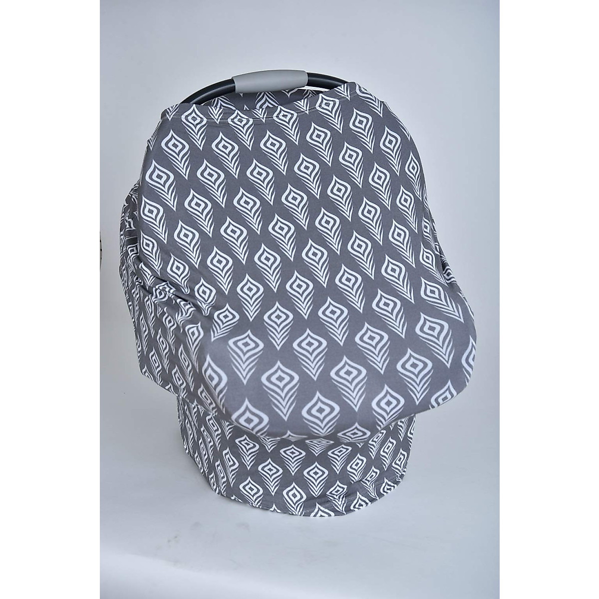 Wendy Bellissimo Multipurpose Shopping Cart and Highchair Cover, Nursing Cover, can be Used as Scarf, Infant Car Seat Cover, Feather Printing