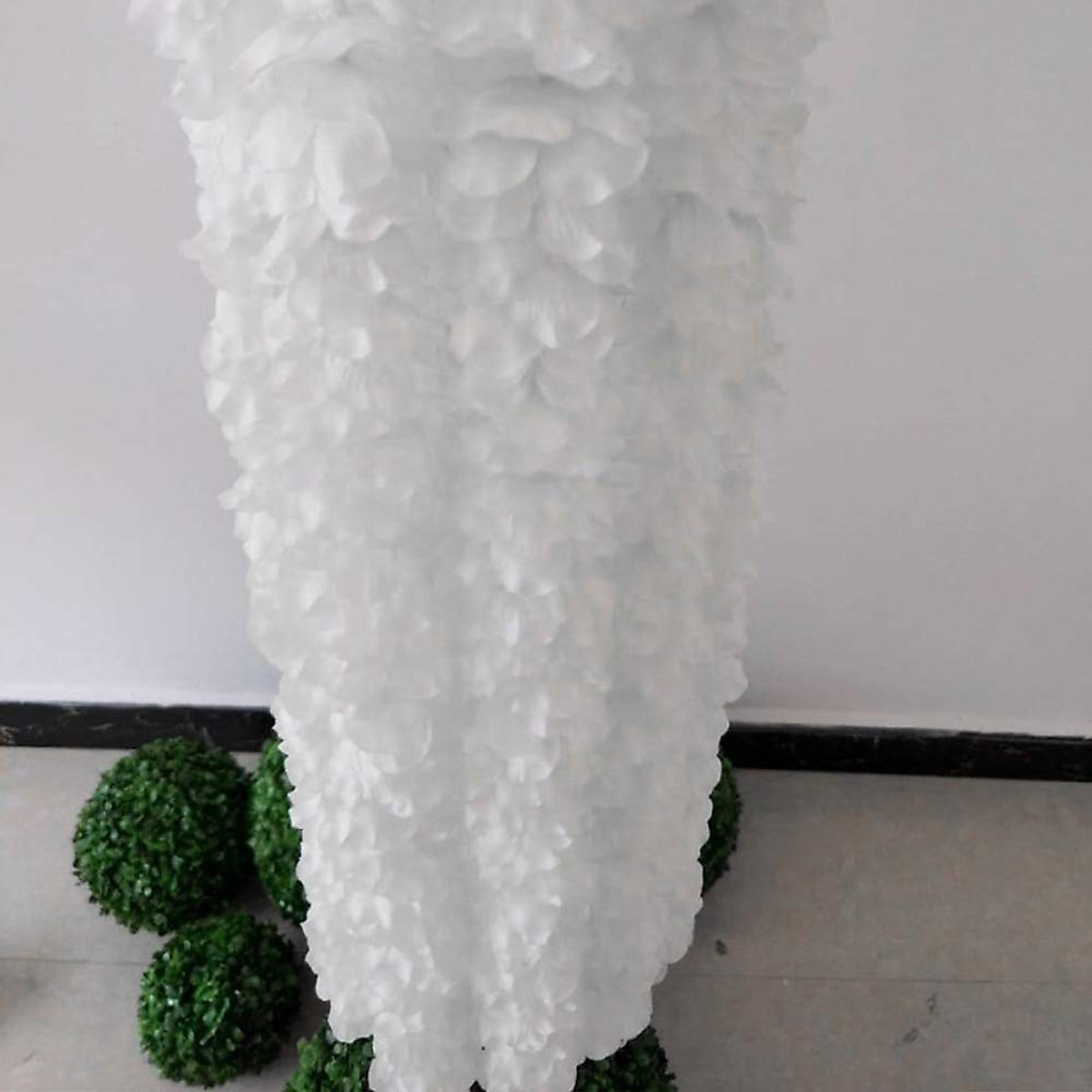 Windyus Artificial Fake Wisteria Vine Ratta Hanging Garland Silk Flowers--20 Pack 3.3 Feet Hanging Flower Wedding Party Home Garden Outdoor Ceremony Floral Décor Extra Long and Thick (Pure White)