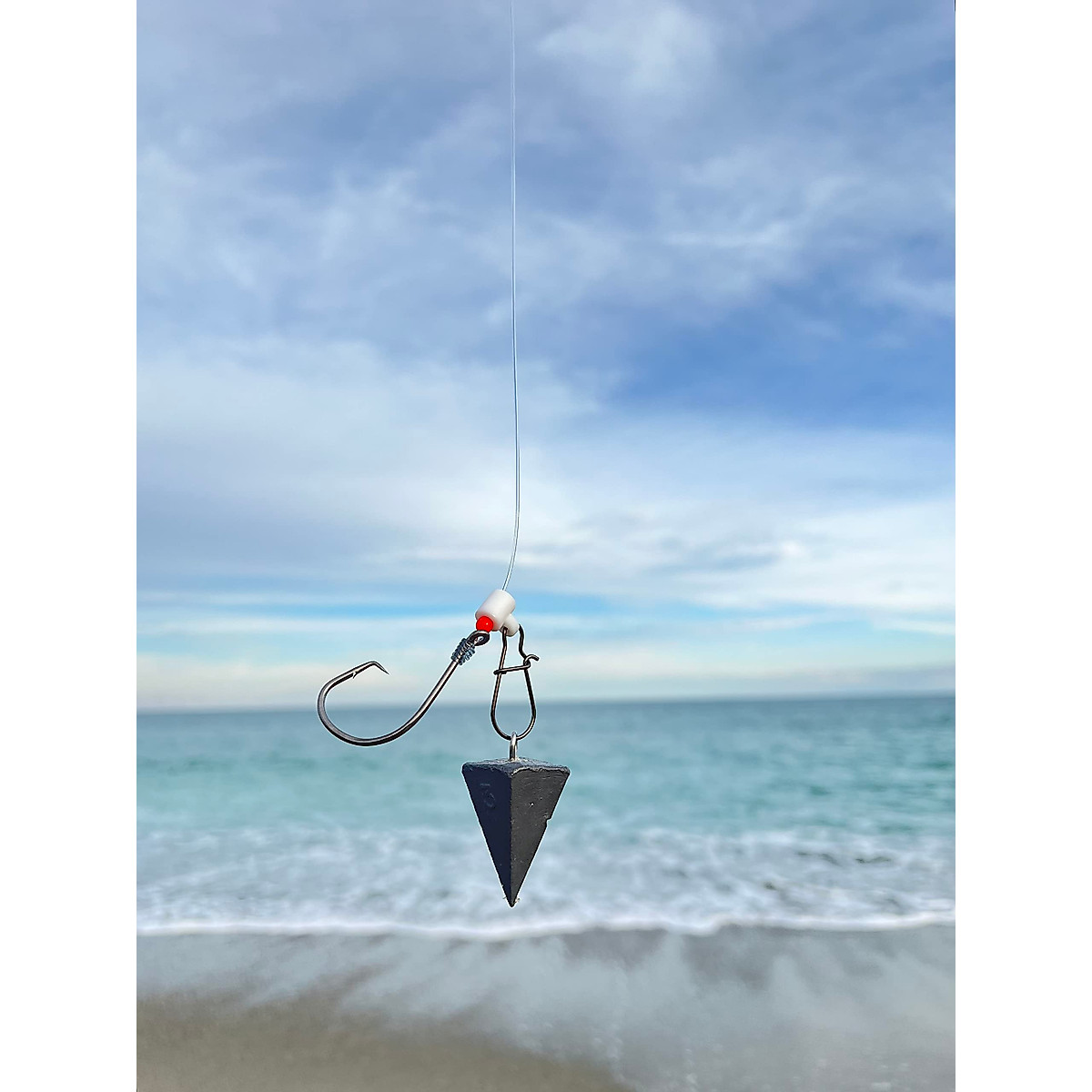 3 Pack 'Cannonball Rig' Red Drum Surf Fishing Rigs 100LB Mono (8/0)