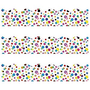 Border Trim - Bulletin Borders Stickers, 50 ft Back-to-School Decoration Borders for Bulletin Board/Black Board Trim, Teacher/Student Use for Classroom/School Decoration