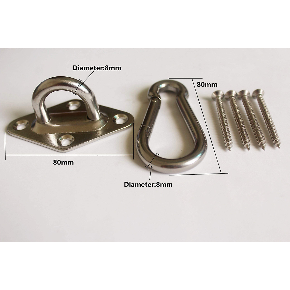 MHMYDZ 1000 lb Capacity Heavy Duty Hammock Hanging kit Ultra Durable Hammock Hooks Carabiners for Hammock Stand Hammocks Swing Chair,Multiple Indoor Outdoor Suspension Ceiling Hooks