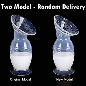 haakaa Manual Breast Pump 5oz/150ml One-Piece Design with Upgrade Suction Base & Silicone Cap Made by Food Grade Silicone Milk Saver & Milk Catcher for Breastfeeding Moms