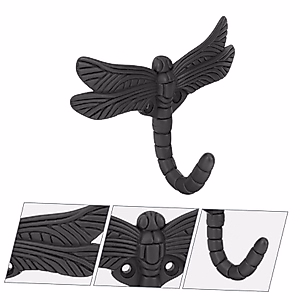 Cabilock 5 Sets Dragonfly Hook Wall Mounted Key Holder Outdoor Decor Plain Hats Bag Wall Door Hooks Robe Hooks Dragonfly Key Hanger Retro Wall Hanger Dragonfly Hanger Jacket Bath Towel