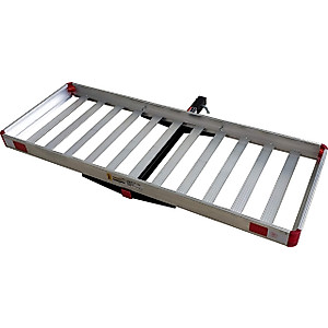 MaxxHaul 60" x 22" Aluminum Cargo Carrier Rack Basket for Luggage for SUV Truck Car Van - 500 lbs. Capacity, Silver