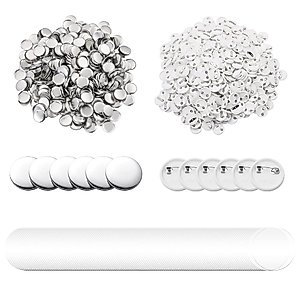 500 Sets Round Button Parts Supplies for Button Badge Machine Using 1" Badges DIY Arts Crafts Supplies
