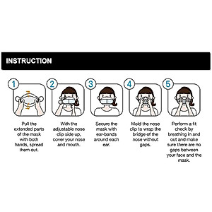 [10 Pack] :: Authentic :: BLUNA [Kids/Small] KF94 Facefit Ergonomic 3D Adjustable Strap Korean Face Mask, White [Made in Korea][Individual Package] for Small Kids Children