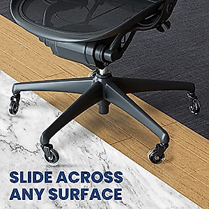 SunnieDog Office Chair Wheels (Set of 5) | Replacement Caster Wheels for Desk, Computer, & Gaming Chairs | Safe for Carpet, Tile & Hardwood Floors